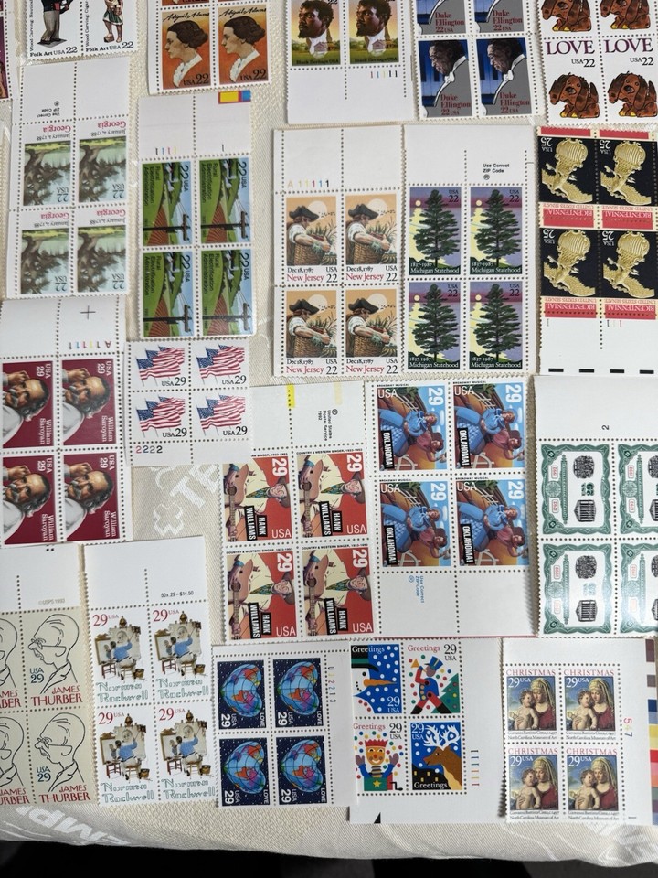 US Postage Stamps $200+Under Face High Values 50% Airmails,Panes,Plate ...