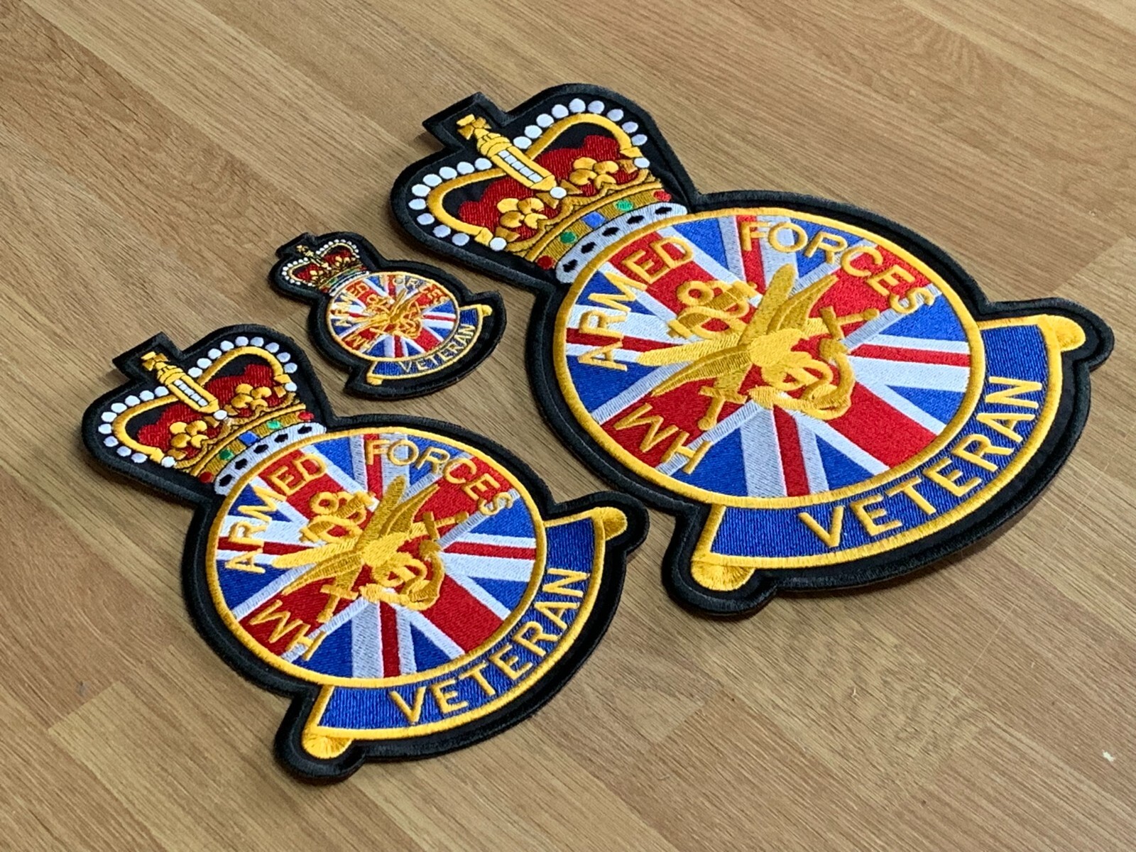 HM Forces Veteran - Embroidered - Sew On Biker LARGE or XL BACK Patch ...