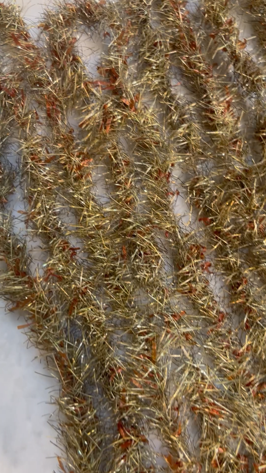 Antique Tinsel Christmas Tree Garland Red Cellophane 1920s, 169 Inches ...
