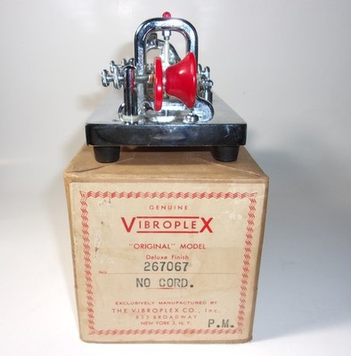 Vintage Vibroplex Original Model Deluxe Finish Telegraph Key Chrome Red Bakelite | eBay