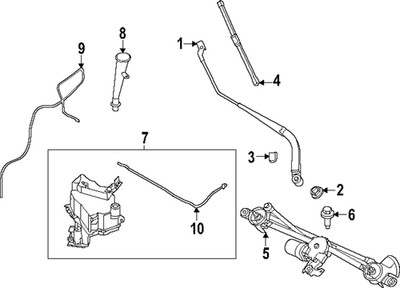 Genuine Nissan 2022-2025 Nissan Pathfinder - Windshield Wiper Arm 28881 ...