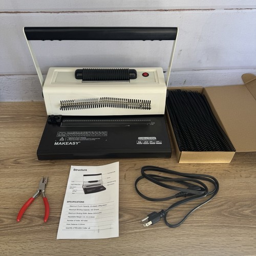 46 Hole Spiral Coil Binding Machine Electric Coil Inserter Manual Book ...