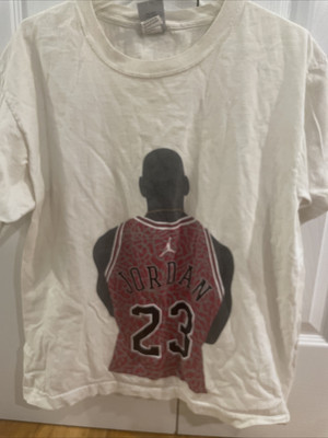 Vintage Jordan Michael Jordan White Shirt Back Turned Youth XL | eBay