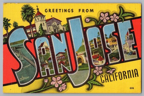 Postcard Greetings From San Jose, California, Large Letter | eBay