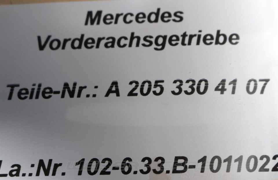 A2053304107 Front Axle Differential Gear RHD Mercedes C257 CLS 53 AMG ...