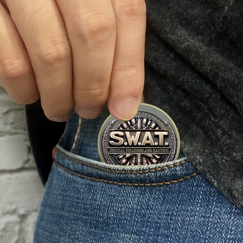 SWAT Challenge Coin -"Respect All Fear None" Counter-Terrorism Force ...