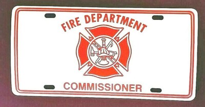 FIRE DEPARTMENT COMMISSIONER Wall Sign - SIZE: 6" x 12" - MALTESE CROSS ...