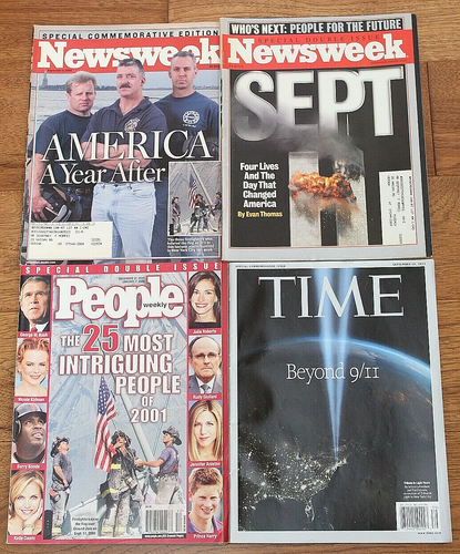 9/11 MAGAZINE LOT Time People Newsweek 4 Commemorative Issues September ...