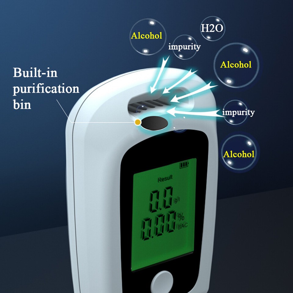 ♥ Mini Alcohol Breathalyzer USB Rechargeable Handheld Alcohol Analyzer ...