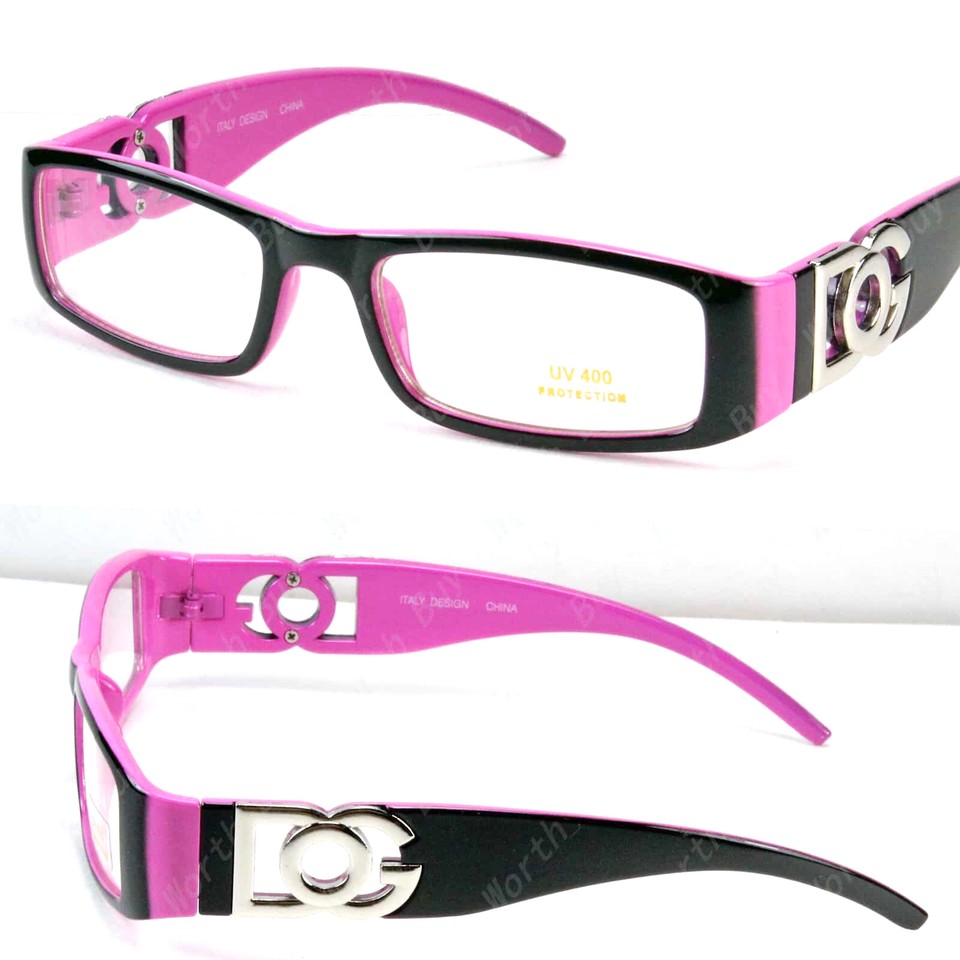 New BOG Eyewear Womens Clear Fake Lens Frame Fashion Designer Glasses ...