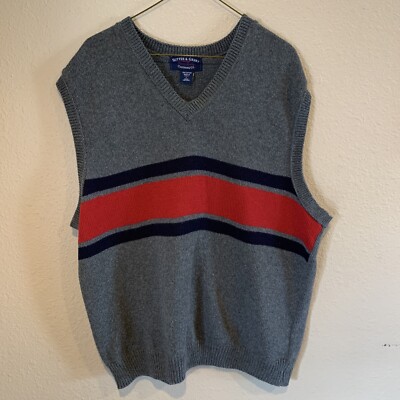Vintage Sutter And Grant Sweater Vest Retro Size Large | eBay