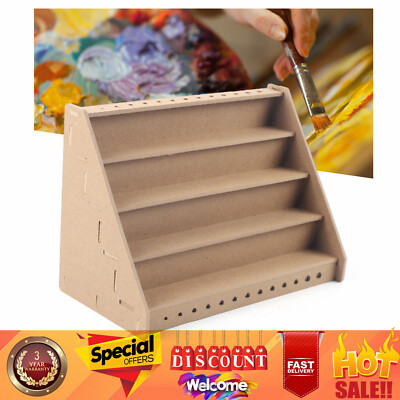 4 - Layer Wooden Paint Bottle Rack Model Organizer Storage Holder | eBay