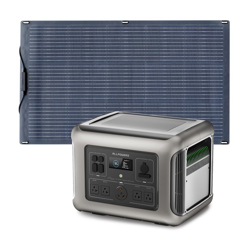 ALLPOWERS 2500W Portable Power Station RV With 100W Mono Flexible Solar ...