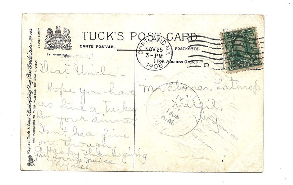 VINTAGE TUCK'S THANKSGIVING GREETING POSTCARD #42 | eBay