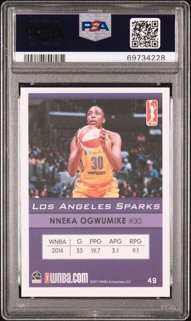 2017 Rittenhouse WNBA Nneka Ogwumike PSA 10 Los Angeles Sparks Stanford ...