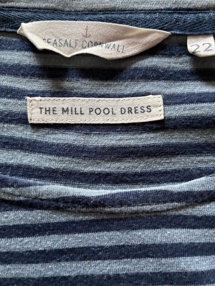 Seasalt Blue Striped Mill Pool Dress. Size 22 | eBay UK