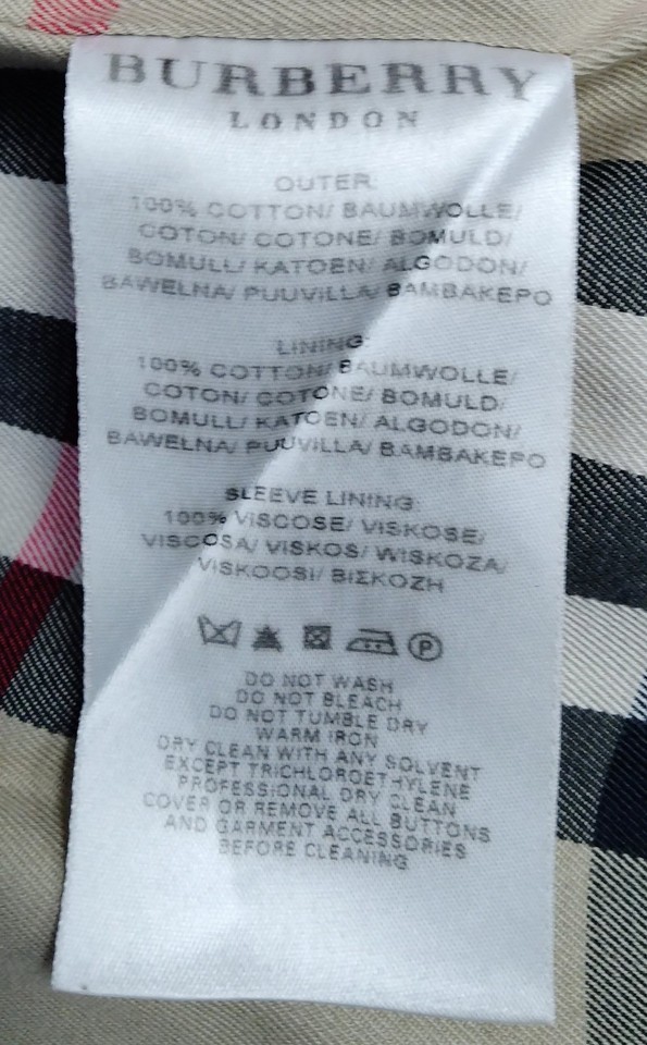 Burberry Size 12R Beige Trench Coat 100% Cotton/WR/37/#009 | eBay UK