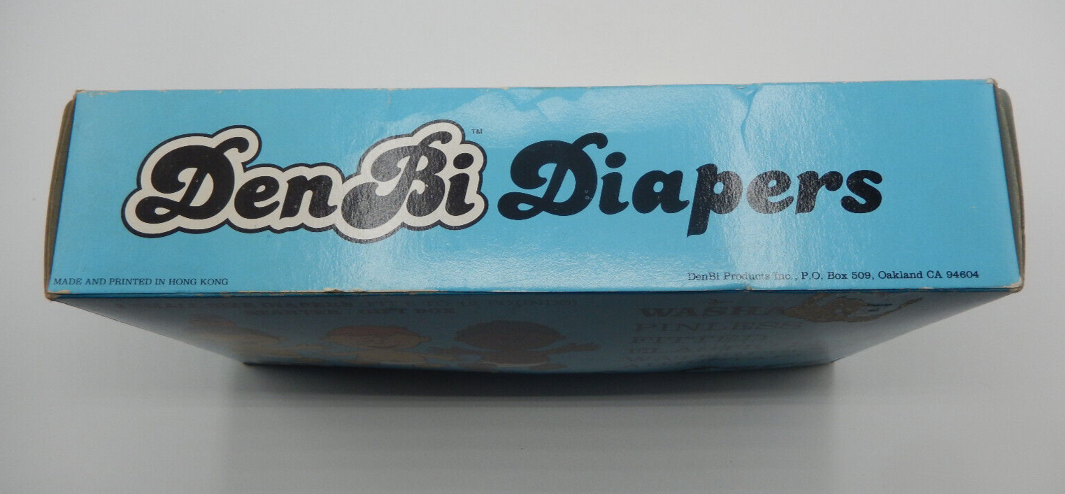 Vintage Rare 1983 DenBi Diapers (6) Small Size Washable Pinless Fitted ...