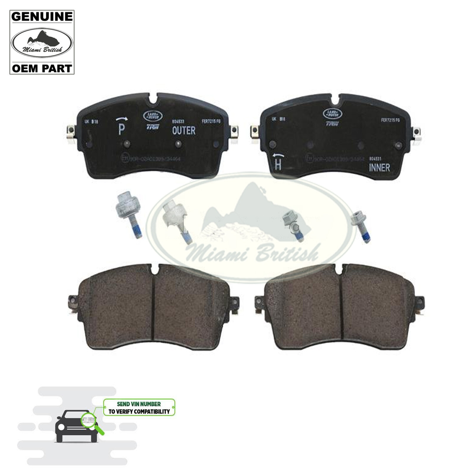 LAND ROVER FRONT BRAKE PADS RANGE RR SPORT DISCOVERY 5 LR110409 GENUINE ...