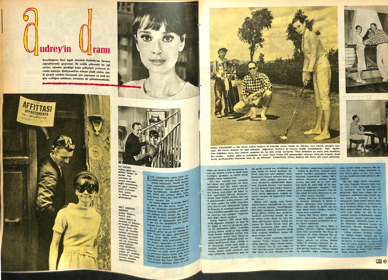 1964 Magazine KIRK DOUGLAS Cover, Dawn Grayson, Audrey Hepburn, Carroll ...