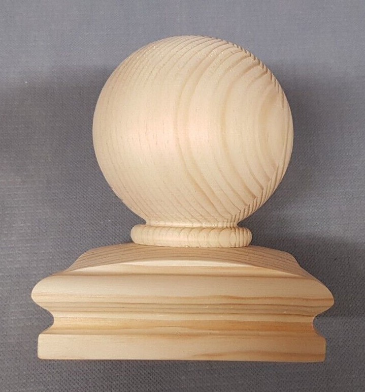 Stair Newel Post Ball Cap to fit a post 70/75/80/90/95/110/115/120 ...