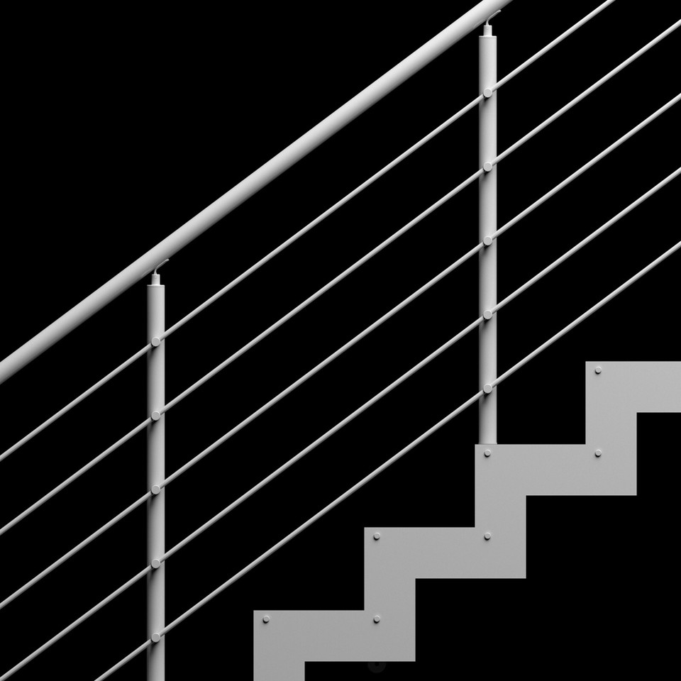 Indoor Straight Winder Staircase Stairs Kit Double-Side Z-Shape Steel ...