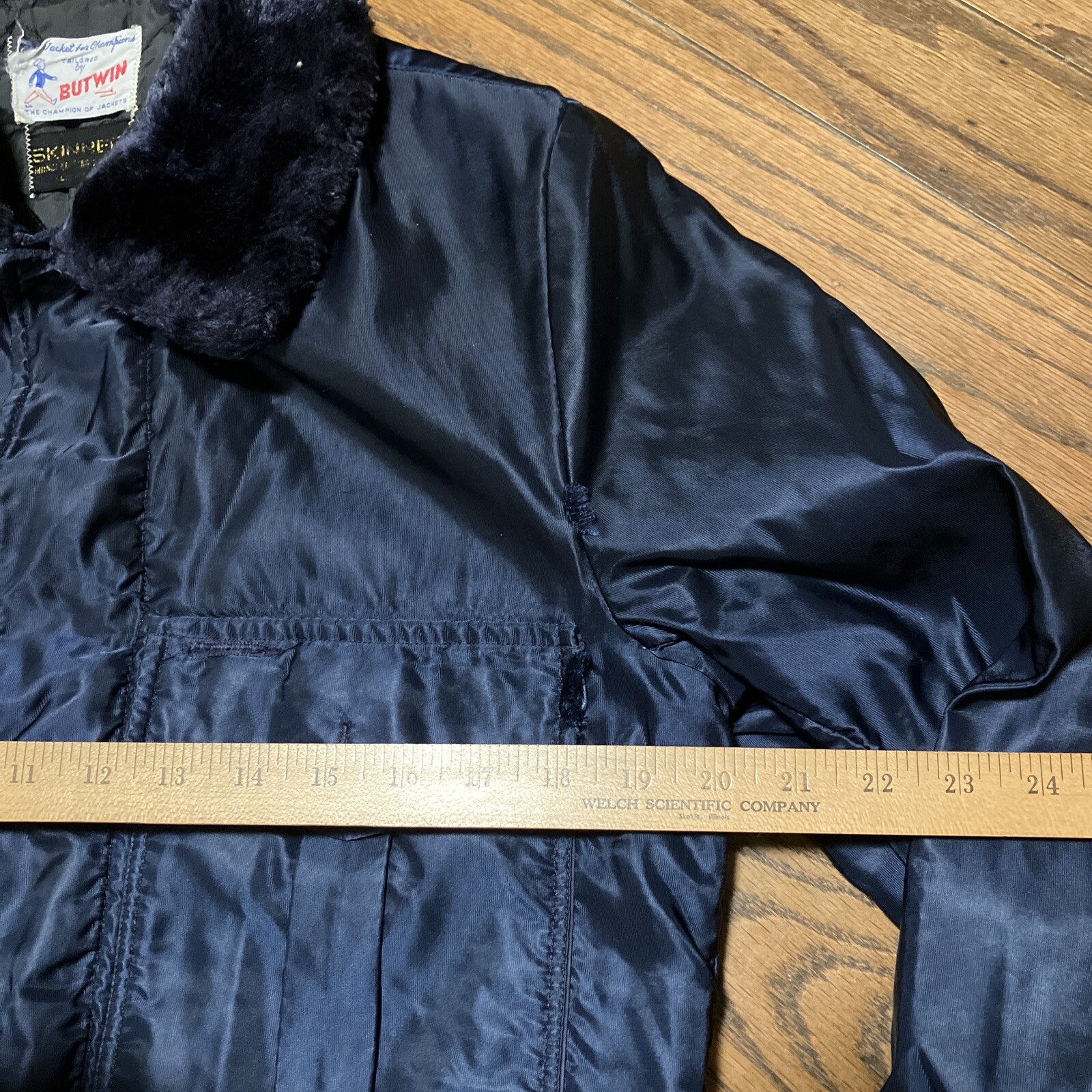 Vintage Skinner Uniform Butwin Outerwear Satin Quilted Jacket Sz 38 ...