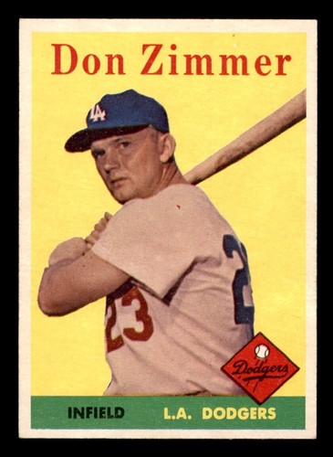 1958 Topps Baseball #77 Don Zimmer (Yellow Letters) NM *e1 | eBay