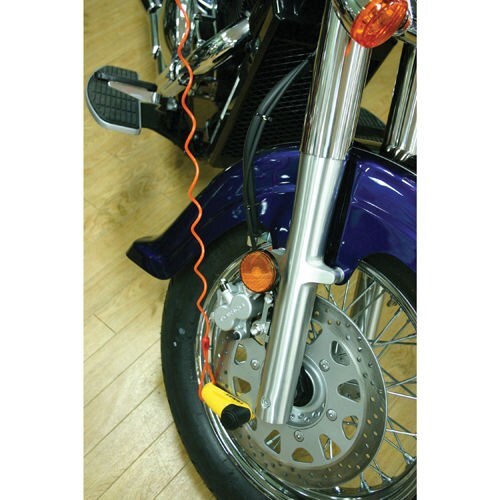 Trimax Motorcycle Rotor Disc Lock 10mm Pin Yellow, Pouch & Cable Harley ...