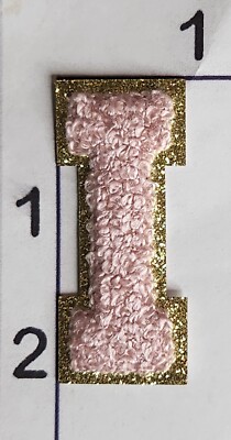 Pink 2" Letter "I" Patch Embroidered Chenille Iron on Alphabet | eBay