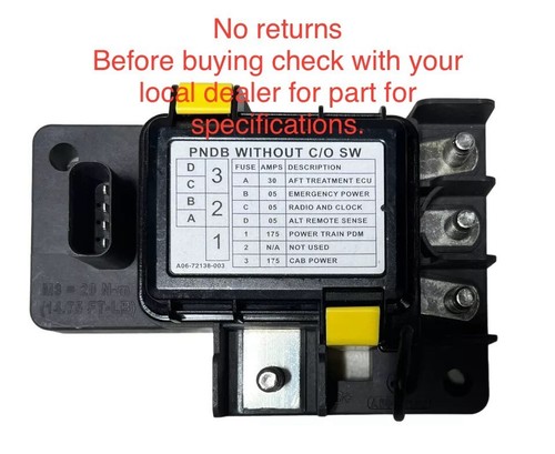Freightliner Littelfuse PNDB WITHOUT CUT OFF SW A06-72138-003 | eBay