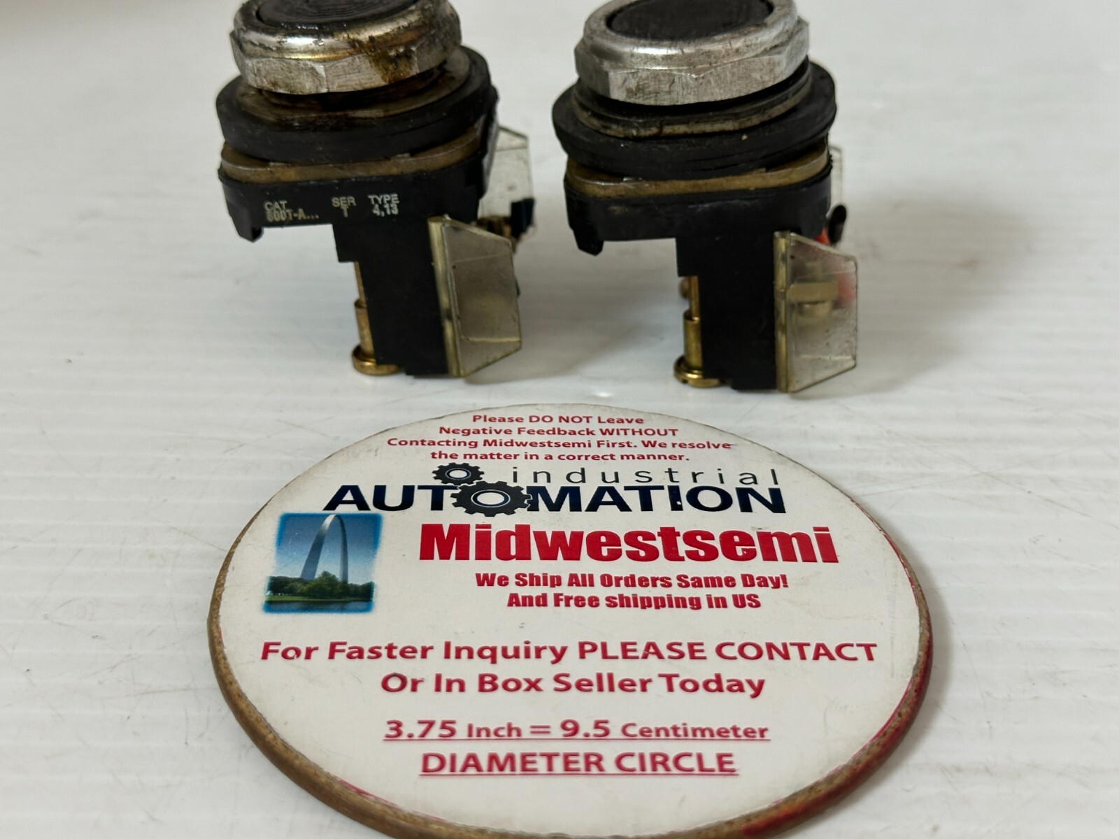 LOT 2 ALLEN BRADLEY 800T-A SER T TYPE 4,13 A600 Q600 PUSHBUTTON BLACK ...