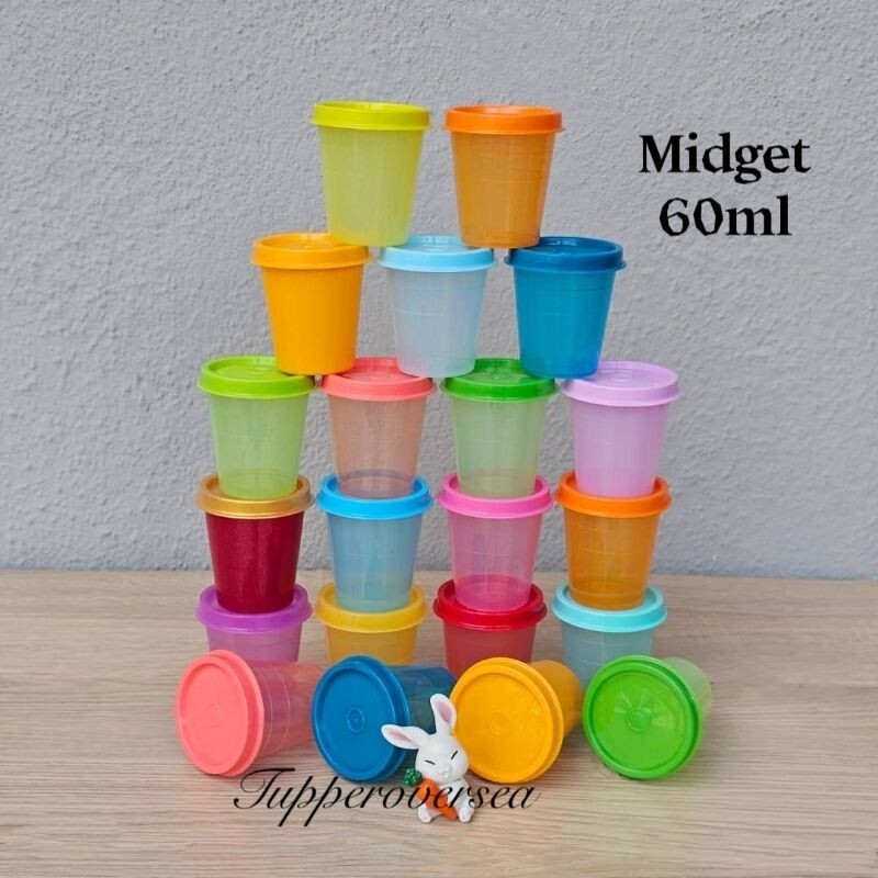 9 Tupperware Tupper Mini Midget Container 2oz Set with Seal New ...