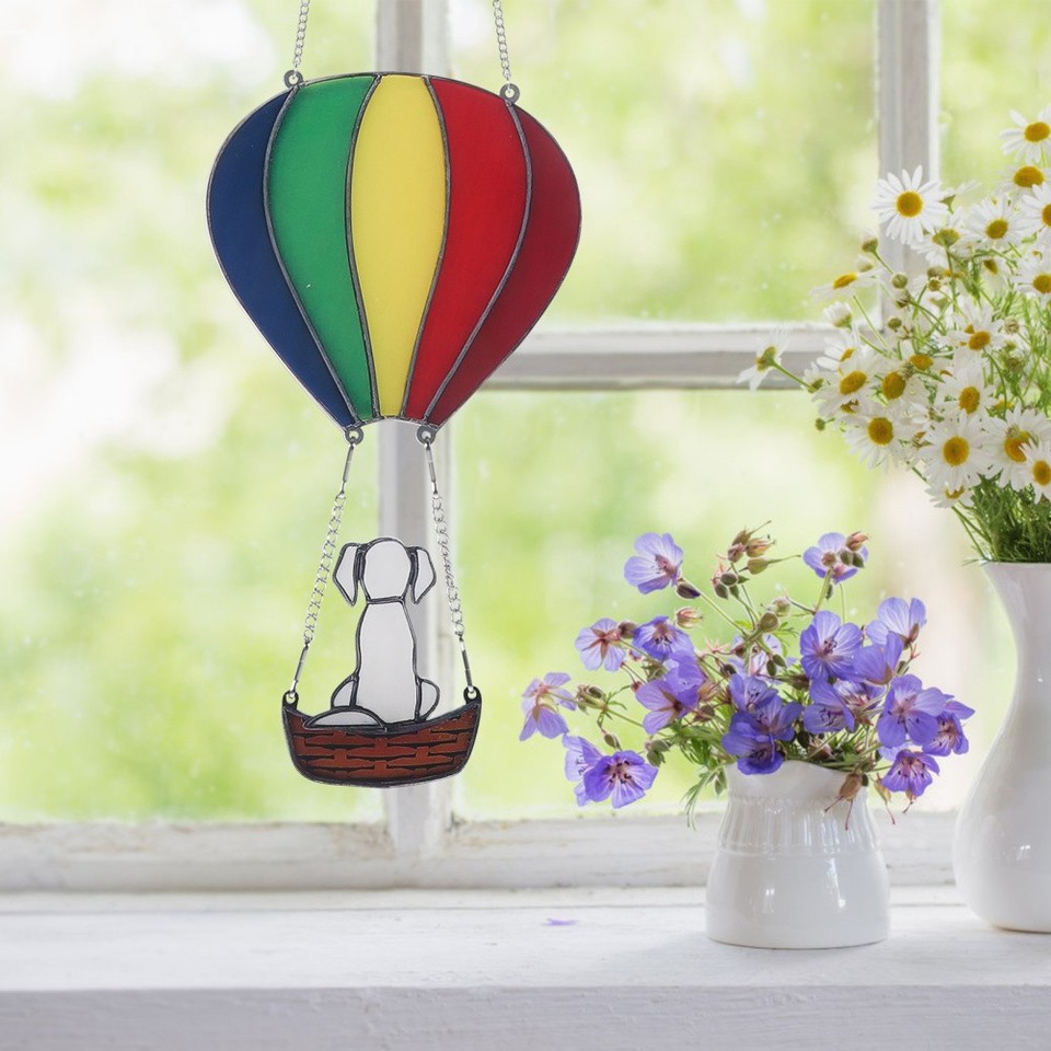 Acrylic Window Hanging Hot Air Balloon Dog Indoor Hanging | eBay Australia