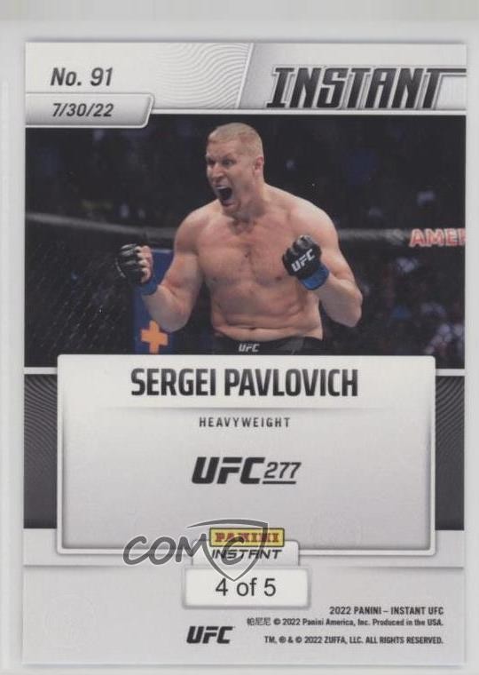 2022 Panini Instant UFC Versicolor /5 Sergei Pavlovich #91 | eBay
