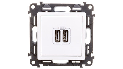 VALENA LIFE Chargeur avec 2 prises USB blanc 753112 /T2FR | eBay