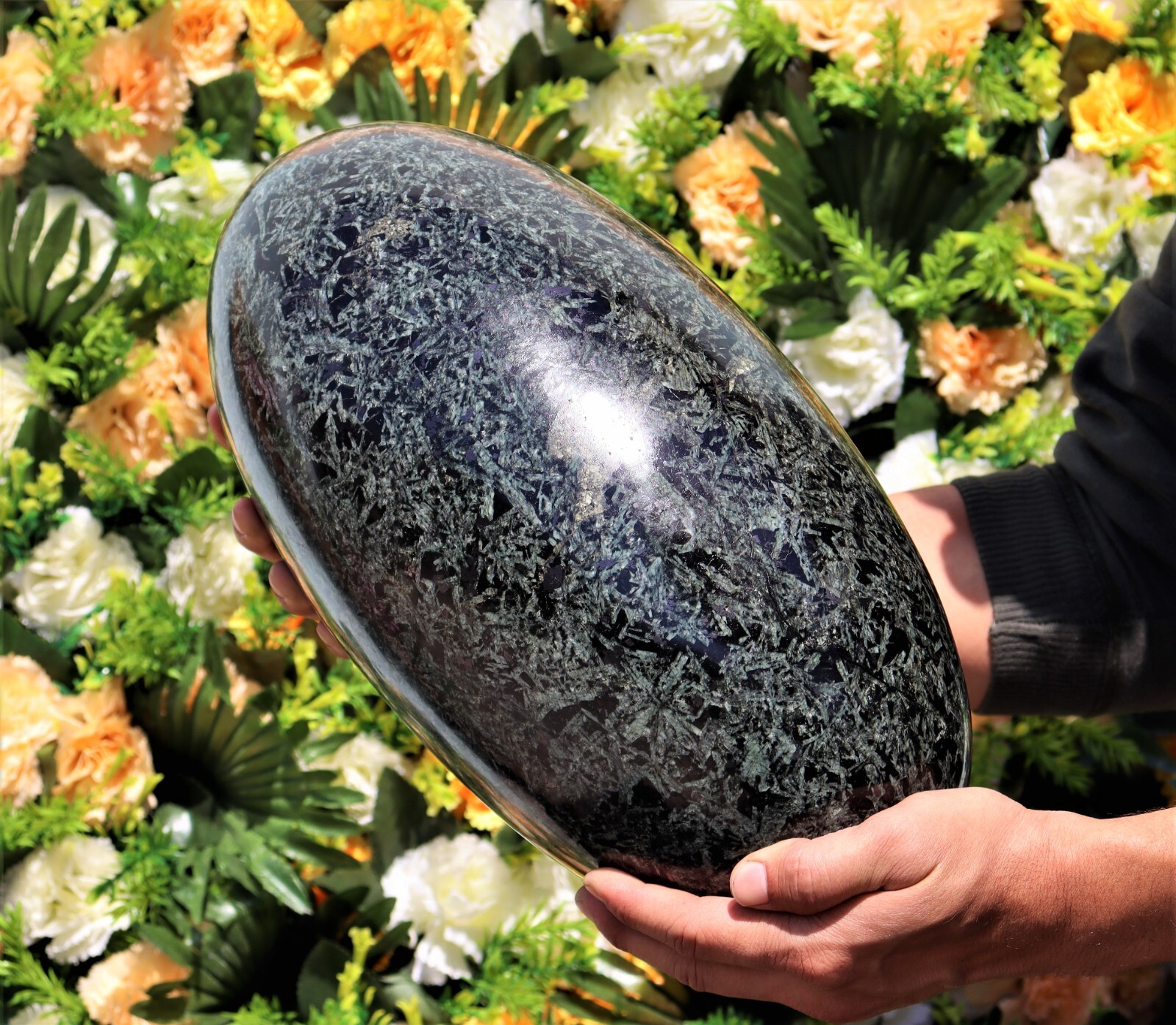 Huge 345MM Natural Green Feather Jasper Stone Healing Metaphysical ...