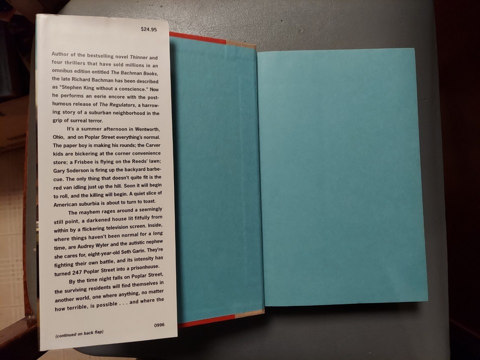 The Regulators by Richard Bachman (1996, Hardcover) 9780525941903| eBay