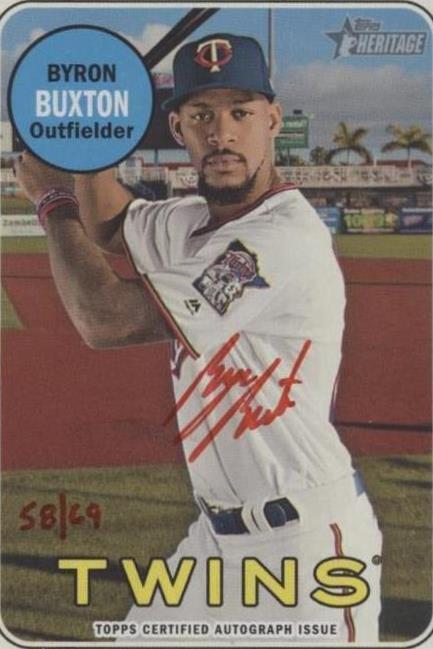 2018 Topps Heritage High Number - Real One Autographs Byron Buxton #ROA ...