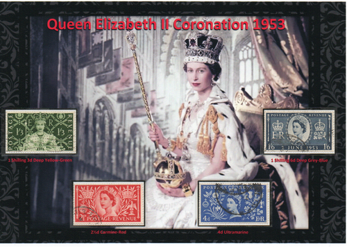 GB QEII 1953 NICE DISPLAY OF QUEEN ELIZABETH II CORONATION SET VFU #1 ...