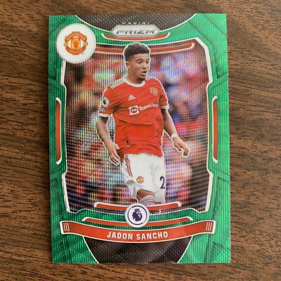 2021 Panini Prizm Premier League Jadon Sancho Green Parallel #277 | eBay