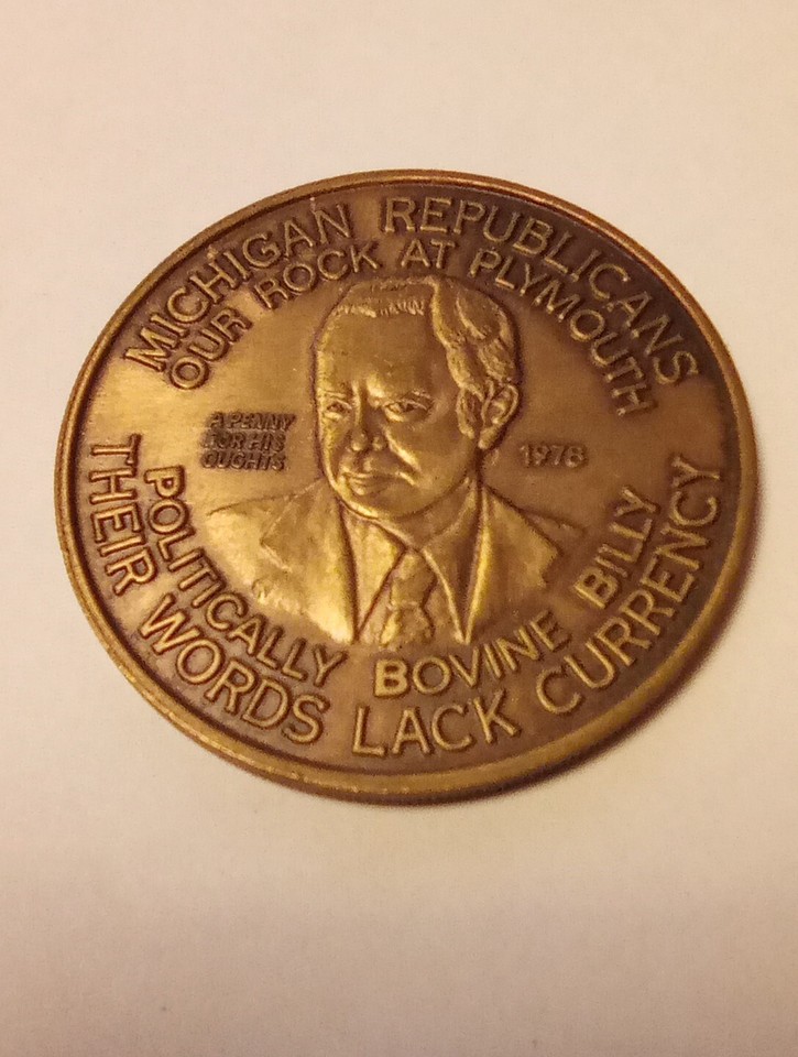 A COIN WITH NO TAILS BOVINE BILLY MICHIGAN TOKEN GREAT FOR VINTAGE ...