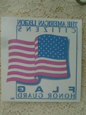 Vintage Honor Guard Flag decal sticker citizens American Flag sticker ...