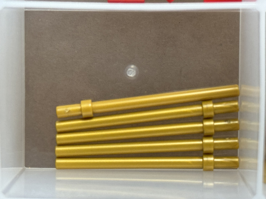 LEGO Parts - Pearl Gold Bar 6L with Stop Ring - No 63965 - QTY 5 | eBay