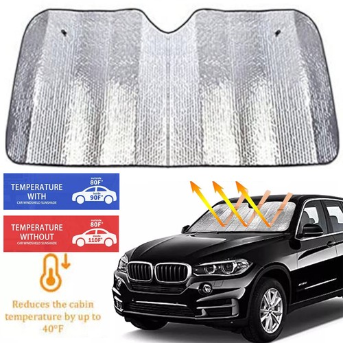 Foldable Car Windshield Sun Shade Reflective Sun Visor Large Car Window ...