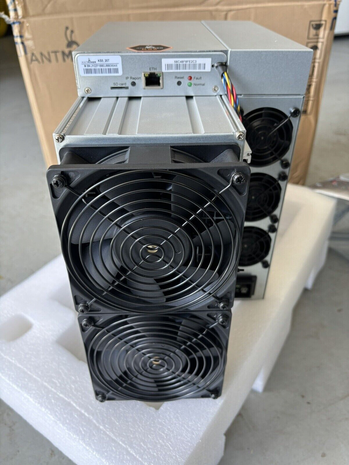 Bitmain Antminer KS5 20TH -READ item DESCRIPTION- Kaspa Miner In-hand ...