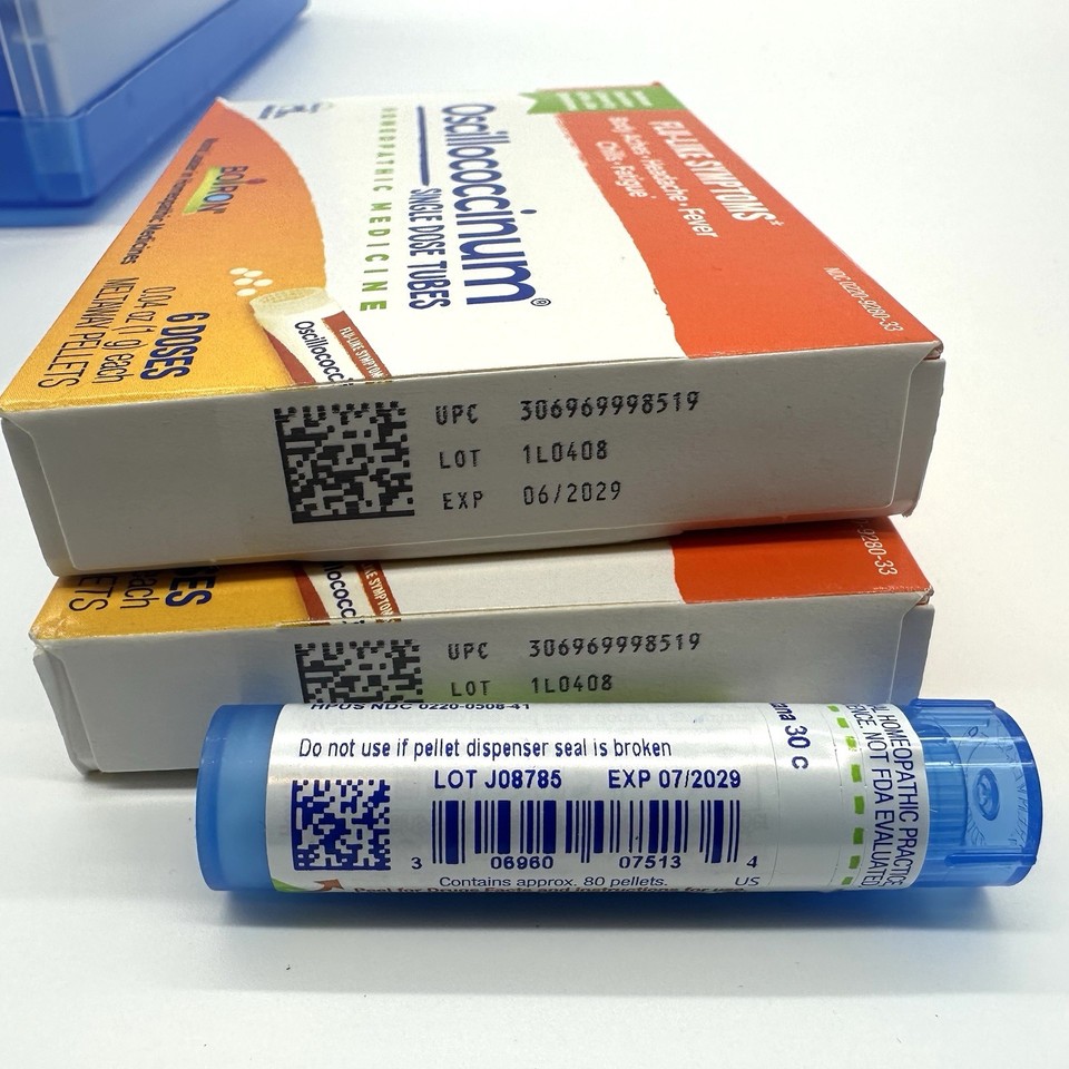 Boiron HomeoFamily Kit Refill 32 Homeopathic Tubes + 12 Oscillo Cold ...