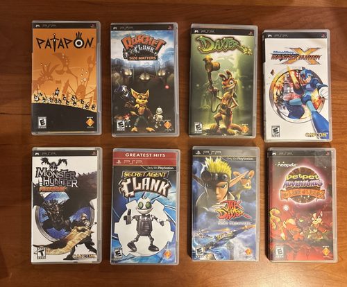 PSP Game Lot - Daxter, Ratchet & Clank, Monster Hunter, Patapon ...