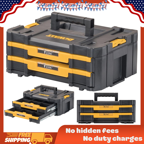 DEWALT TSTAK Tool Storage Organizer with Double Drawers Holds 16.5 lbs ...