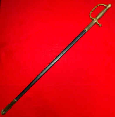 US CIVIL WAR MUSICIANS SWORD WITH SCABBARD MAKER ROBY & HELMSFORD DATED ...